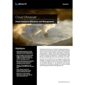Cloud Observer | Centralized Visibility | EfficientIP