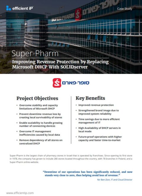 Super-Pharm Revenue Protection SOLIDserver DDI | EfficientIP