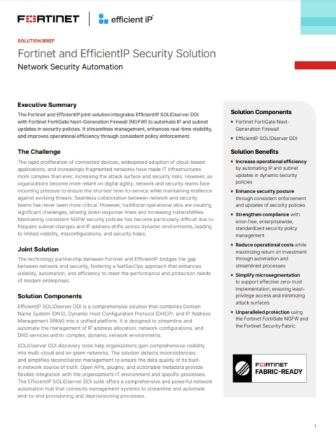 IP Address Management (IPAM) Solutions | EfficientIP